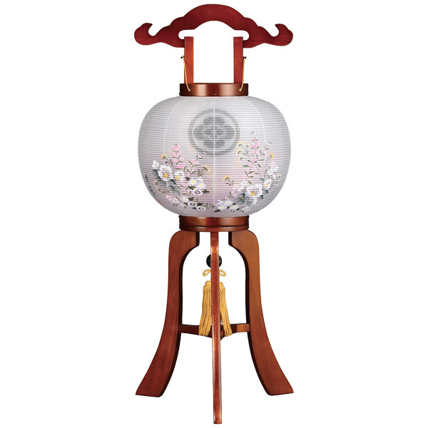 商品説明 サイズ(cm) 高さ77.5cm(尺寸大内) 仕様 二重張(外絹内紙張) ケヤキ色塗 木製 ビニールコード スイッチ付仕様 シール家紋 送料 送料無料 ただし、北海道、沖縄、離島は追加料金がかかります。お気軽にお問合せ下さい。