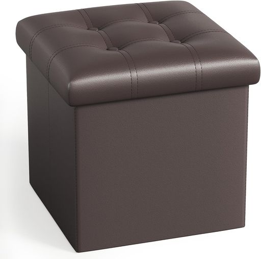 【40L隠し収納スペース】38x38x38cmの収納オットマンは収納力抜群で、雑貨、おもちゃ、衣類、毛布などを収納できます。急にお客様が来ても混乱を減らすために小物をパッと隠れて座椅子として使えます。 【快適な着心地】このスツールは高強度&...