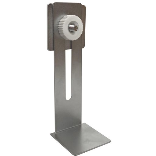 対象物の高さに合わせて設置が可能 化粧ナットで取り付け、取り外しが簡単、移動がスムーズ 対象物側のプレートがしなるため、地震の揺れを吸収 検査、分析機器へ手軽に取り付け