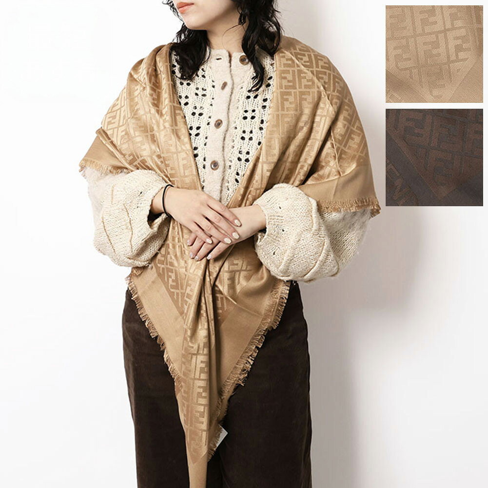 Size ・W:140.0×H:140.0 cm Color ・F0QB8／CAMEL(キャメル) ・F1U6N／DARK CHOCOLATE(ブラウン) Material ・シルク60％、ウール40％ Attachments ・保存袋 ・...