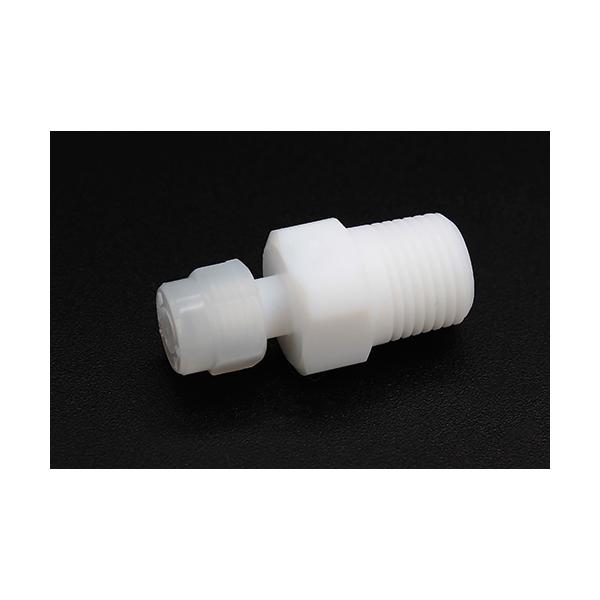 【材質】●ボディ： PTFAフッ素樹脂・ナット：[標準品]ECTFEフッ素樹脂 【特長】●MCTタイプは、MCと外観、機能がほとんど同じですが、チューブ外径と同一径でボディの内径を貫通させてあります。そのためチューブは、フィッティングのボデ...