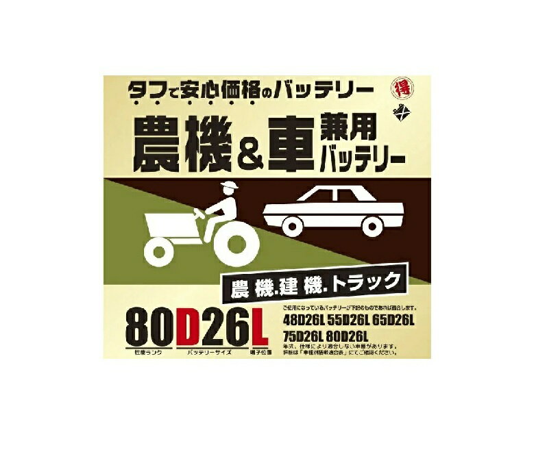 ◇農機・建機・トラック向きバッテリー！ ◇補水可能なキャップ式（埃でつまることなく、手入れしやすい凸キャップ） ◇インジケータ、収納取っ手付　※B19〜D31 ◇製品保証　12ヶ月または2万Km ※AM8:30分までにご注文を頂いた場合、当...