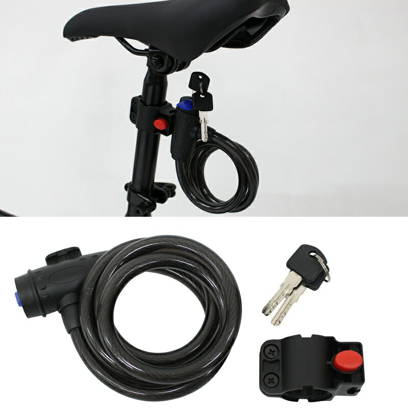 ★ミムゴ製自転車との同梱可能!★ ◇シートポストに固定でき、走行中も邪魔になりません。 ◇またブラケットを取り付けたままワイヤーロックのみ取り外すことも可能です。 【製品詳細】 ●商品サイズ　長さ約100cm、太さ約10mm ●材質　ワイヤ...