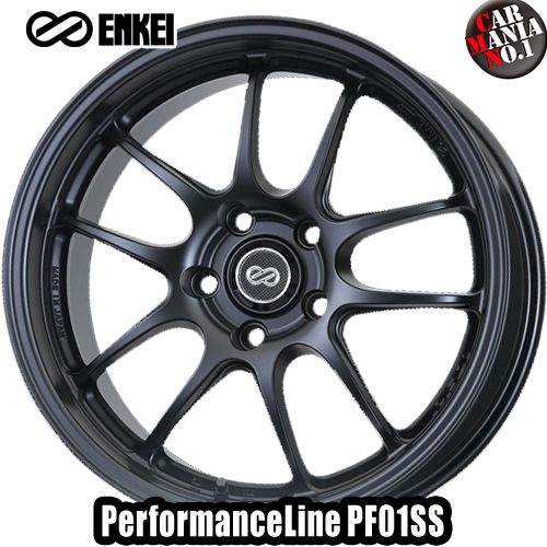 ホイール ENKEI PerformanceLine PF01S (エンケイ パフォーマンスライン ピーエフゼロワンエスエス) サイズ 17×9.0J +60 5/114.3 カラー マットブラック(MBK) 付属品 ・センターキャップ /...