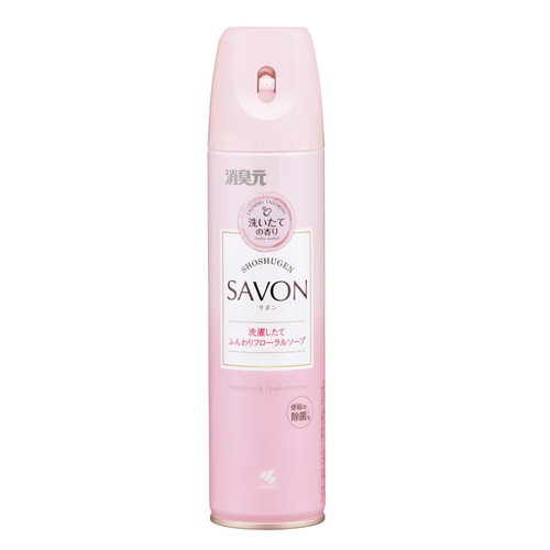 商品名 消臭元スプレー SAVON サボン 洗濯したて ふんわりフローラルソープ 280mL 内容量 280mL 商品説明 ●清潔感ある洗い立ての香りでトイレ後の悪臭を瞬間消臭するトイレ用消臭スプレーです。●除菌効果もあります※※便器内の薬...