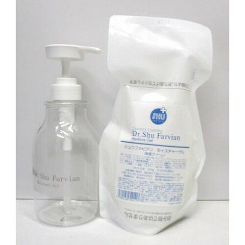商品名 シュウファビアン モイスチャーゲル 500g 詰め替えパウチ+専用ポンプセット 内容量 500g 成分 水、BG、グリセリン、アボガド油、スクワラン、アラントイン、ローズ水、グリチルリチン酸2K、トコフェロール、グルカンオリゴサッカ...