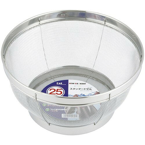 商品名 New Cook Day スタンダードザル 25cm DF1442 1コ入 商品詳細 1コ入250*125*250※丈夫で水切れの良い、スタンダードなザル 商品説明 ●丈夫で水切れの良い、スタンダードタイプのざる●フックにも掛けて収...