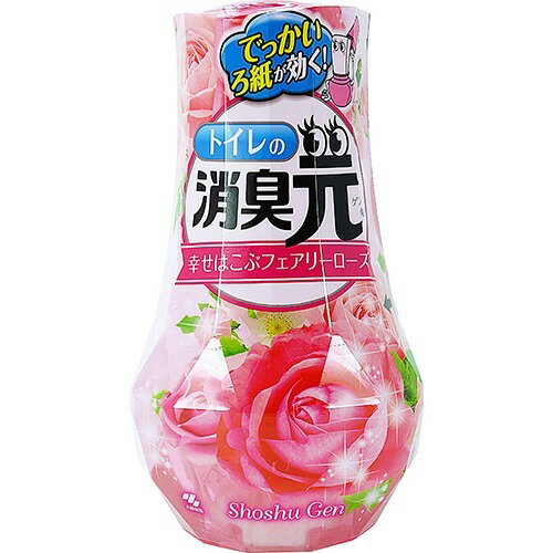商品名 トイレの消臭元 幸せはこぶフェアリーローズ 芳香消臭剤 トイレ用 400mL 商品詳細 内容量：400ml※ぶっといろ紙がトイレのイヤなニオイを強力消臭し、香りが広がる消臭・芳香剤です。 商品説明 「トイレの消臭元 幸せはこぶフェア...