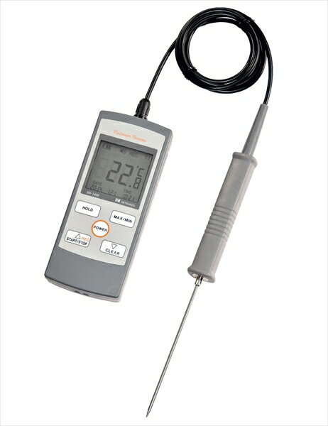 【特長・仕様】64×26×H154測定範囲 :-100~+400℃標準センサー:-100~+300℃ φ3.0×100 コード長さ約1m分解能 :0.1℃測定精度 :±0.3℃(-50~200℃)左記以外 ±0.8℃電源 :単3乾電池×2本...