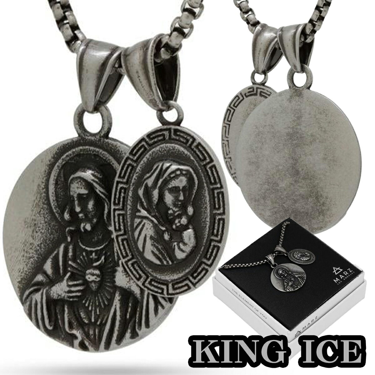 ■モデル■ Jesus and Mary Necklace ■カラー■ ・スタイリングシルバー ■詳細■ ・当社のイエス・キリストとマリアのネックレスは、3D デザインの肖像画ごとに 2 つのペンダントが付いており、ユニークな雰囲気を醸し出...