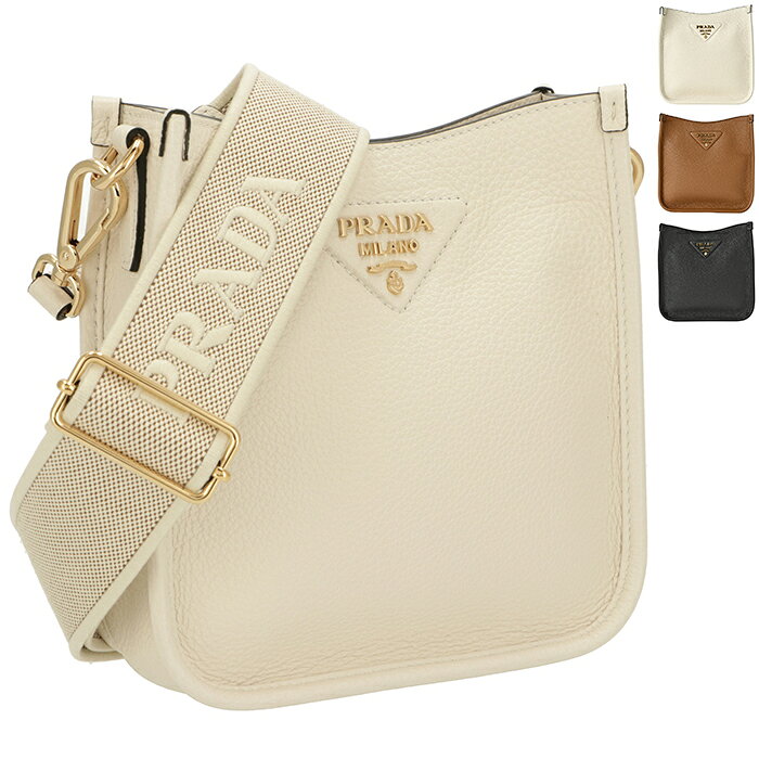 コメント PRADA ショルダーバッグ クロスボディ スクエアシルエットのスタイリッシュなショルダーバッグ。本作はロゴ入りのややカジュアルな印象の幅広ショルダーストラップと、レザーの細身ショルダーストラップが付属。その日のコーディネートやス...