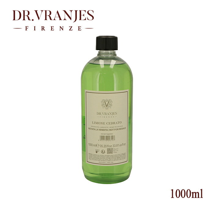 コメント Dr.Vranjes 詰め替え用リフィル 1000ml 華やかな香りのある生活を愛する方へのギフトに、ご自身の大切な空間の演出に。イタリア・フィレンツェで手作りされた、希少なフレグランスをお楽しみください。 ※こちらは詰め替え用リ...
