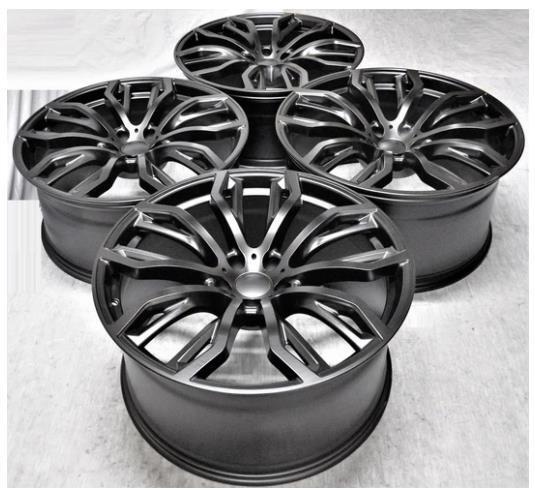 ご覧いただきありがとうございます。22インチ Black Staggered ホイール ( 4本セット ) BMW X5 X5M E53 E70 F15 X6 X6M E71 F16 　-DFO-1080サイズ: Front22x10" R...