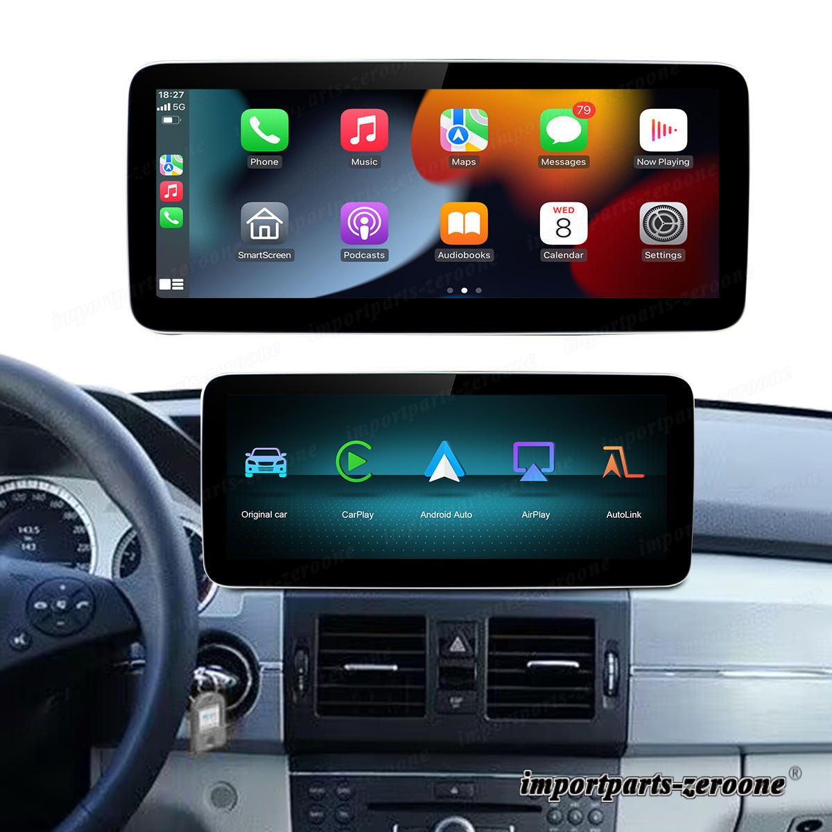 ご覧いただきありがとうございます。ワイヤレスCarplay Androidオート画面ヘッドユニットメルセデスベンツGLC SLK W218 W172 W212 NTG4.0/4.5/5.0ナビゲーションダッシュボード　-AAT-1029状態...