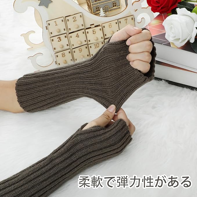 この商品について セット内容：2枚入り　サイズ：30CM（人工測定のため、±2CMの誤差がある） 指掛けタイプ：手首の部分、手のひらにゆとりがあるため、手を動かしやいです。アームウォーマーをつけたまま、パソコンやスマホを操作できます。日常生...