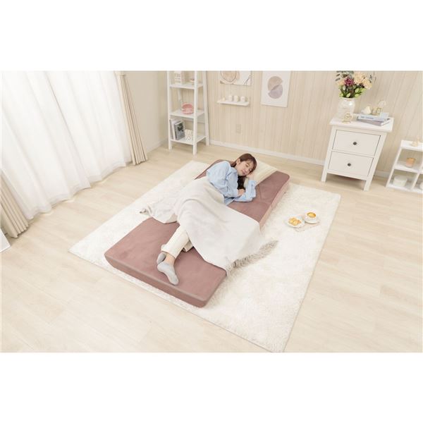 ソファー 約幅89cm ピンク スチールパイプ ウレタンフォーム 日本製 リクライニングソファー リビング ダイニング 子供部屋 | Sizeee