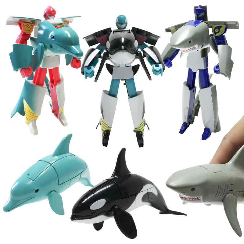 かっこいいぞ変形する海獣 海の生き物ロボット海獣 海洋生物 変形ロボット 変形ロボ 立体パズル ロボット おもちゃ【大人気の変形ロボ】海のギャンング"シャチ"、海の王者"サメ"、海の人気者"イルカ"が変形ロボットになって登場しましたしかもお...