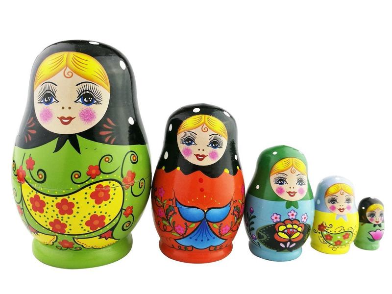 ミニ　グリーン　女の子　花パターン　マトリョーシカ　マトリョーシカ人形　手業　手塗り　木製品 　5個組　誕生日プレゼント　贈り物　子供のおもちゃ　飾り物　置物セット内容：5点セット。サイズ：画像をご参考。手作りなので模様がちょっと違う場合が...