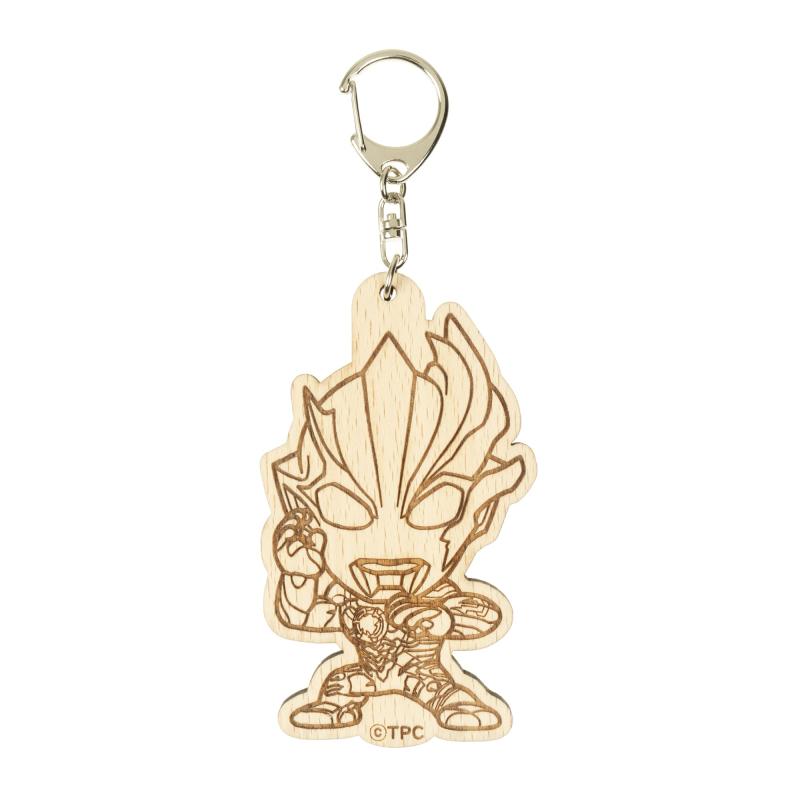 ウルトラヒーローズ木製キーホルダー ウルトラマンブレーザー 森次エンターテインメント MHU-16 木の自然な色ブナの間伐材を使用しています。