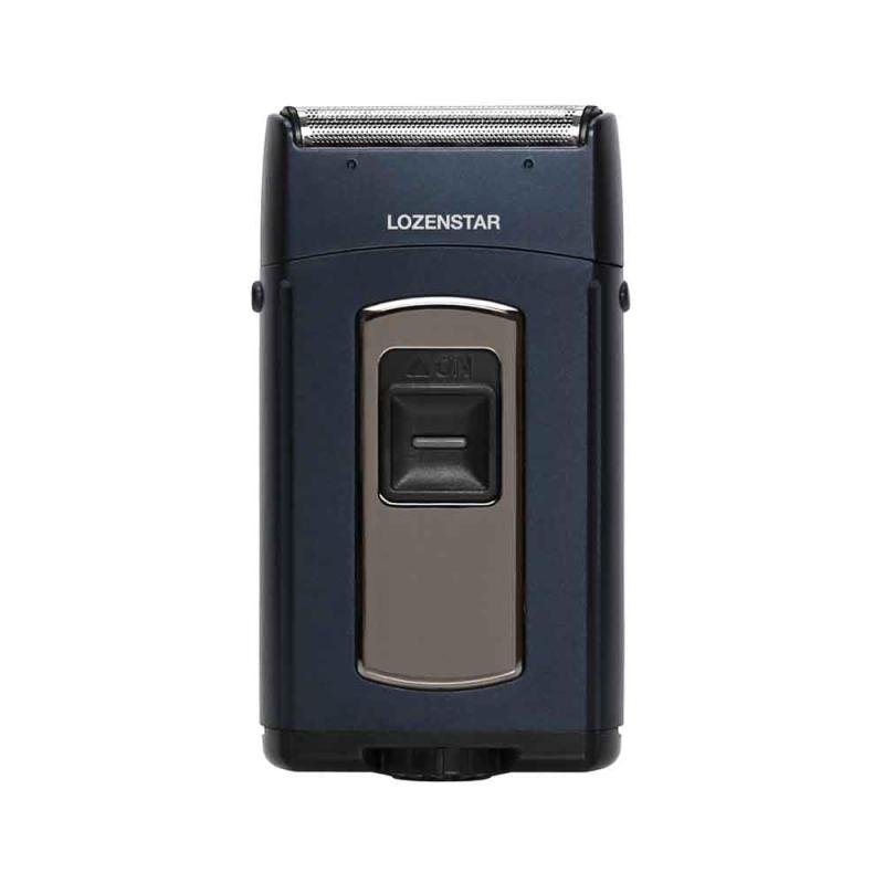 LOZENSTAR ひげそり 電動シェーバー ネイビー 手のひらサイズ 水洗い可 乾電池式 ダブルエッジトリマー 3枚刃 電池別売 S-627NV切れ味で勝負、水洗いもできるポケットタイプ