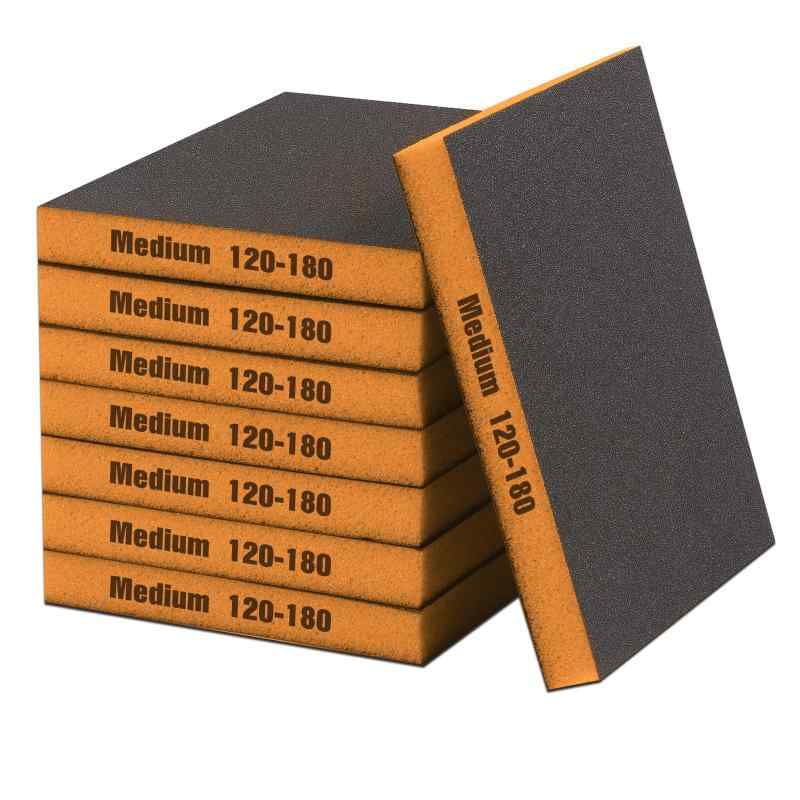 BODHTAT スポンジ サンドペーパー 120×98×13mm スポンジヤスリ 8枚セット 4種類