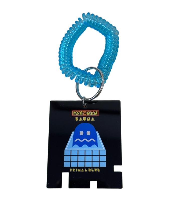 [Primal　Blue] PACMAN×サウナ イジケゴースト×水風呂 下駄箱型アクリルキーホルダー ボトルホルダー アクリルキーホルダーPACMAN×サウナ 45周年 サウナグッズコラボアクリルキーホルダーパックマンとPrimalBlu...