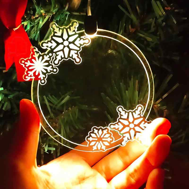 LEISURE CLUB クリスマスツリー オーナメント ライト付き アクリル 癒し光 ツリー 飾り 装飾 吊り下げ おしゃれ お祝い言葉を書いて プレゼント ギフト 小物 グッズ 部屋 店舗 玄関クリスマスツリー オーナメント ライト付き...