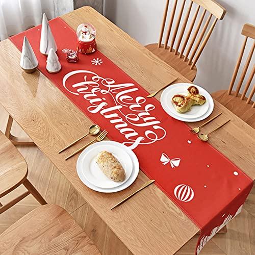 Forhomelife クリスマス テーブルランナー 赤 緑 おしゃれ テーブルセンター クリスマス飾り 30×180CM