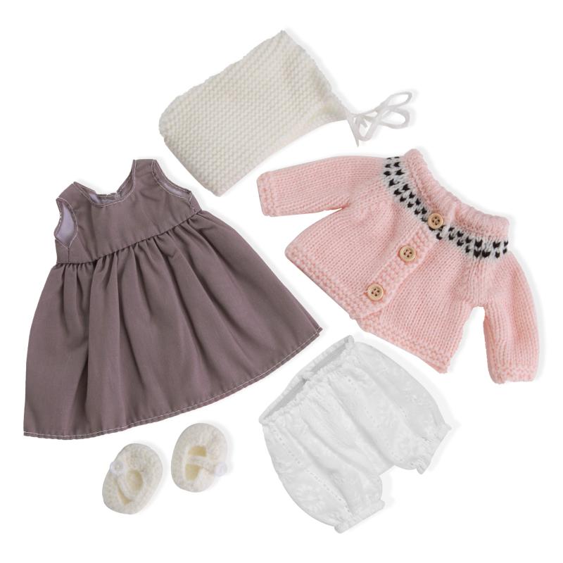BlissfulPixie 手作り ウォルドルフ 人形の服 30cm 服セット 素敵なボックス 女の子 クリスマス 誕生日プレゼント-Malvinaの服アクセサリーBlissfulPixie 手作りウォルドーフ人形の衣装セットには、美しい包...