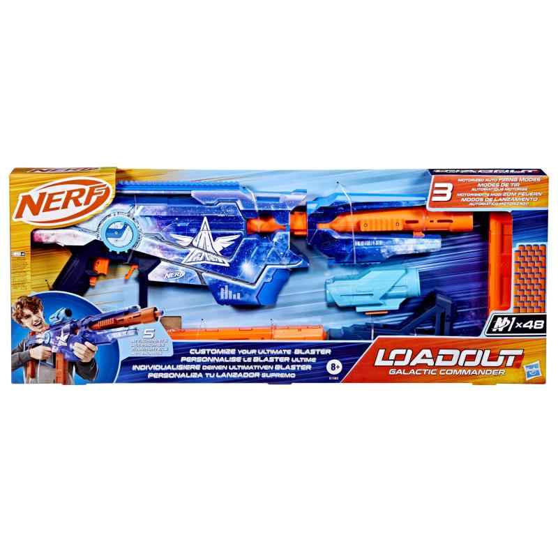 ハズブロ(Hasbro)ナーフ ロードアウト ギャラクティック・コマンダー 電動ブラスター、3つのモード、アクセサリー3個、N1ダーツ48本付属、子供向けおもちゃ&amp;ギフト、対象年齢8才以上 G1580 【ナーフ ロードアウト】究極の...