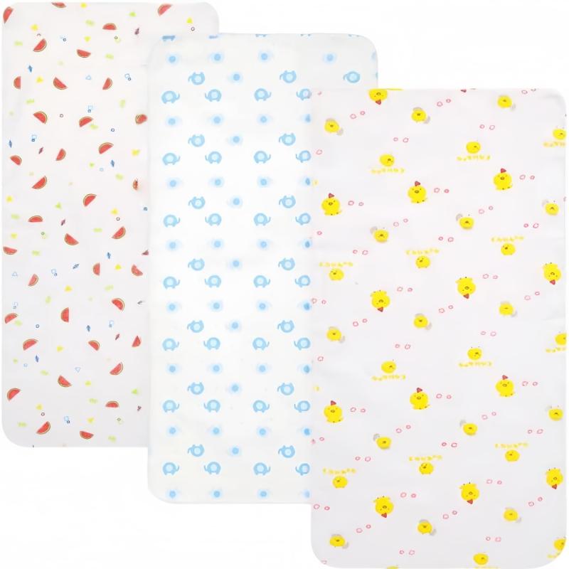 スリーマッシュルーム 沐浴ガーゼ 赤ちゃん ガーゼ ハンカチ ベビー 沐浴布 - ガーゼハンカチ 3枚セット 綿100％ 無地 大判（沐浴布×3枚）