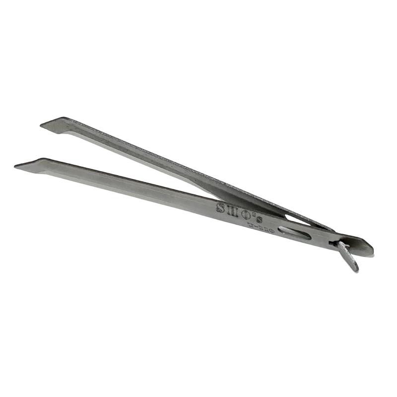 笑's チタン製 折りたたみ式ミニトング 『つまむ君』, 軽量ピンセット型, 純チタン素材, 110mm x 15mm, 5-6g, コンパクト収納, アウトドア, 日本製, 工場直売, FACTRY PRIDE, titanium軽量設計...