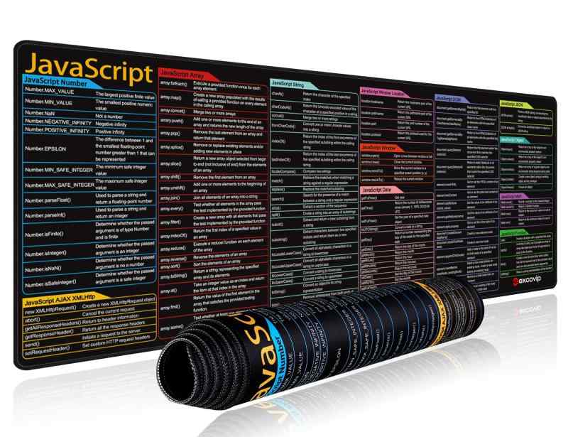 excovip JavaScript ショートカットキー マウスパッド 大型 80x30x0.2 cm 滑り止め エッジのステッチ デスクトップパソコン ノートパソコン 学習 オフィス 寮 ビジネス 0426【高品質の布素材】優れたマウス操...