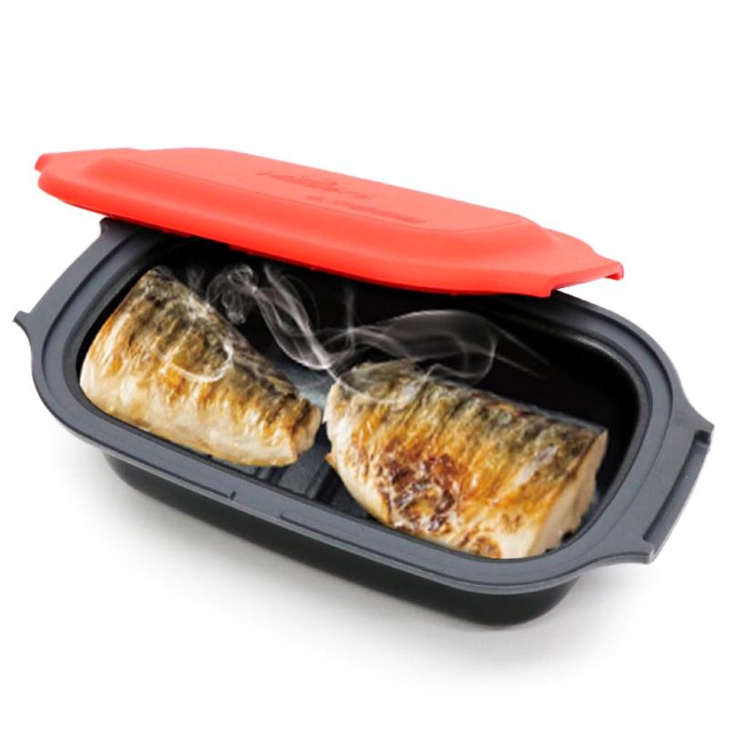 【FaFe】電子レンジ調理器 直火調理のように料理できる 3タイプ スクエア 浅型グリル 深型 炒める 焼く 煮る 蒸す 炊く 温める フタ付き 食洗機対応 栄養素水分キープ電子レンジで直火のような本格料理家庭で簡単調理食材の旨味をキープお...