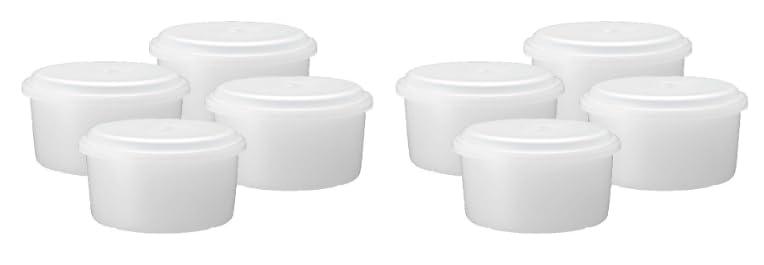 ドウシシャ 製氷カップ 円形 M 4個セット かき氷器用 ホワイト 約φ96×H54mm HS-19M…⚪︎最大サイズ(約):直径8.6cm対応機種:ISシリーズ、DTYシリーズ、DCSPシリーズ容量(約):225ml(満水)/180ml(...