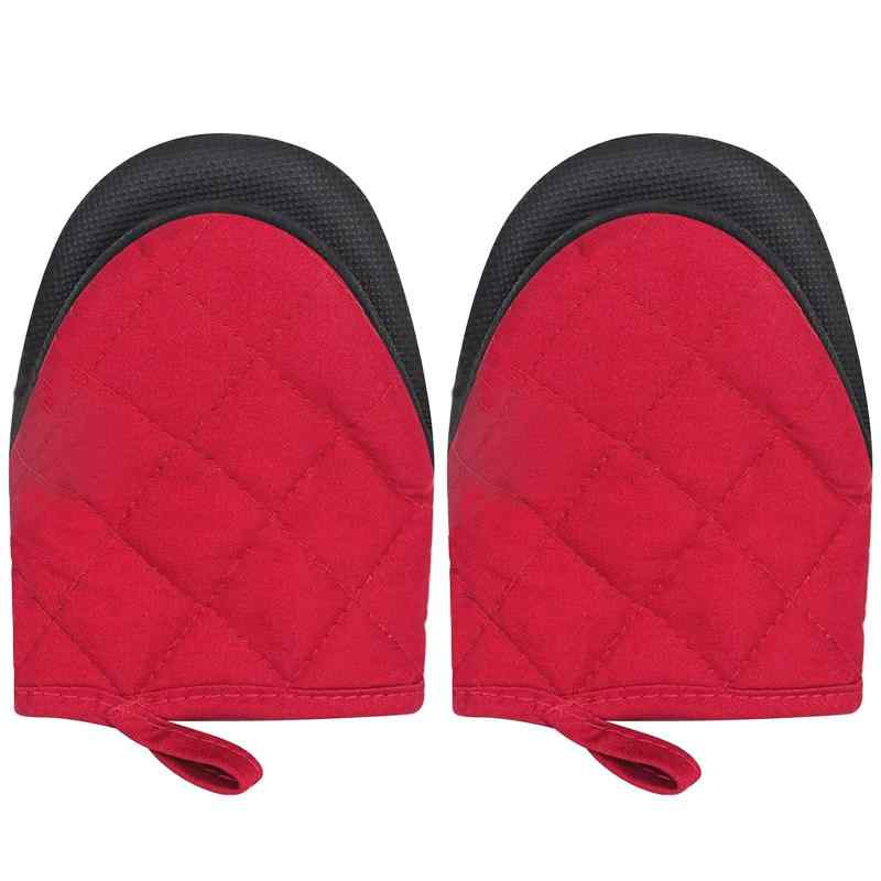KDSSYFT オーブンミトン 2枚セット 耐熱手袋 500°F対応 コットン製 滑り止め 鍋つかみ やけど防止 汚れ防止 おしゃれ かわいい グリラー ホームベーカリー用耐熱性：耐熱オーブンミトンはネオプレンとコットン製で、最大500°F...