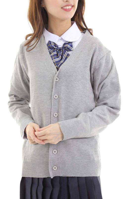 [An.Shulla] スクールカーディガン 女子高校生 制服 OL 学生服 スクールセーター