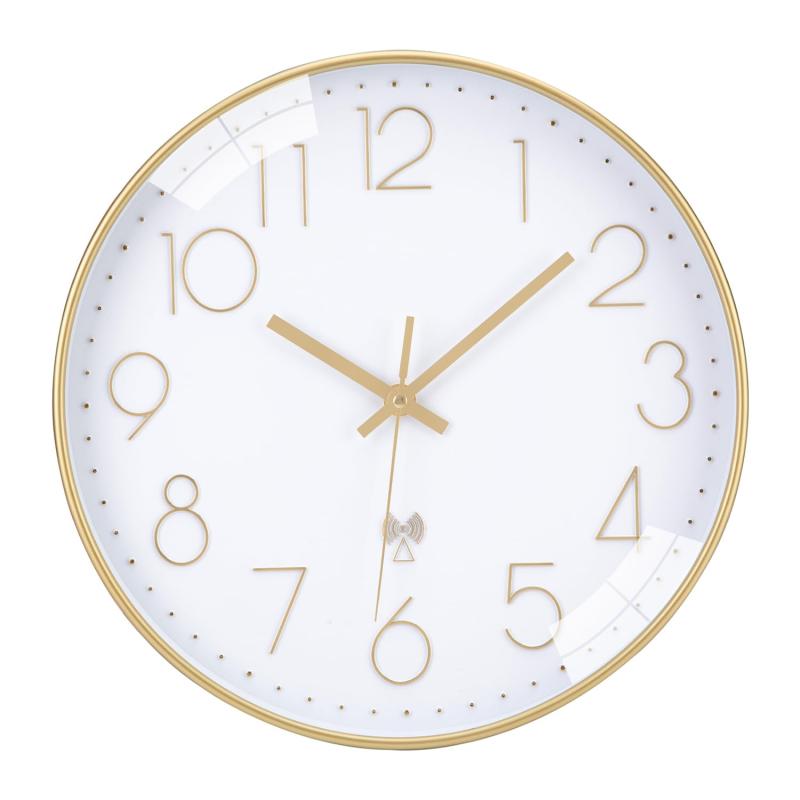 Qucover 掛け時計 電波 静音 おしゃれ 壁掛け時計 直径29cm 大画面 見やすい シンプル 北欧 自宅 寝室 部屋飾り 贈り物 インテリア【正確に時を刻む電波時計】日本標準時の電波を受信し、時刻を表示する電波時計を採用。定期的に電...