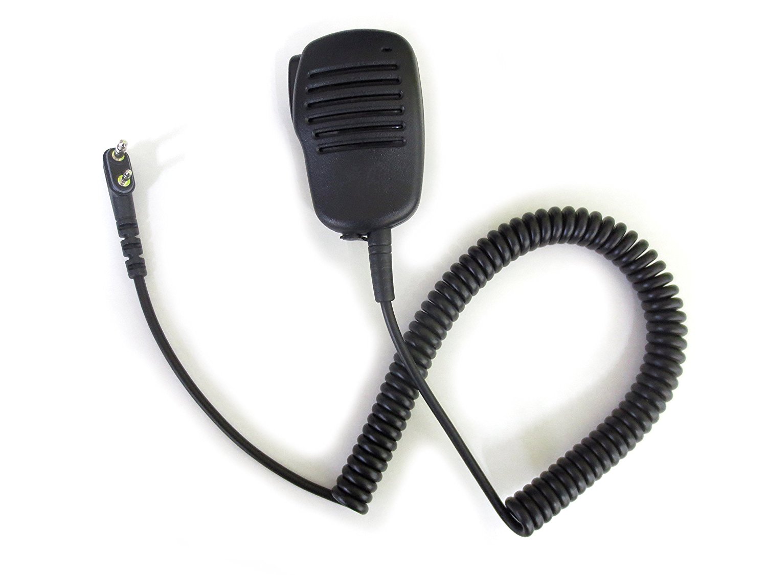 3.5φ・2.5φL型2ピンプラグ スピーカーマイクロホン スピーカーマイク部分に3.5φモノラルイヤホンジャック付き。 8段階（45°間隔）で360度回転可能なクリップが付いています。