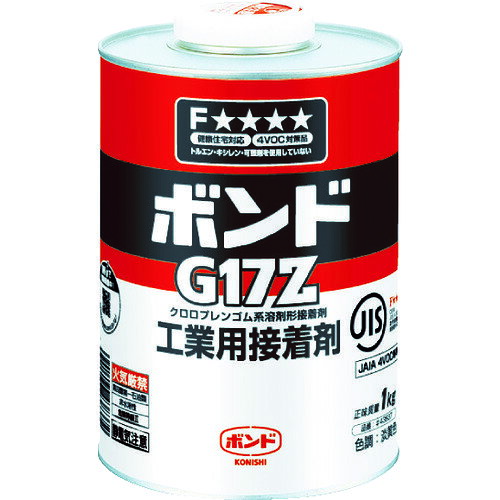 【品番】G17Z-1【メーカー】コニシ（株）【JAN】4901490438372【販売単位】1個※掲載画像は代表画像です。シリーズ共通の画像を使用している場合があり、お届けは商品名に記載の型番・数量となります。■特長初期接着力が強いため、仮...