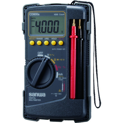【品番】CD800A【メーカー】三和電気計器（株）【JAN】4981754023124【販売単位】1台※掲載画像は代表画像です。シリーズ共通の画像を使用している場合があり、お届けは商品名に記載の型番・数量となります。■特長持ち運び、収納に便...