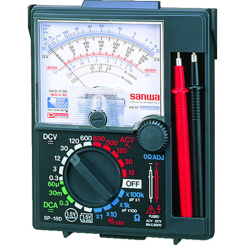 【品番】SP-18D【メーカー】三和電気計器（株）【JAN】4981754000934【販売単位】1台※掲載画像は代表画像です。シリーズ共通の画像を使用している場合があり、お届けは商品名に記載の型番・数量となります。■特長持ち運び、収納に便...