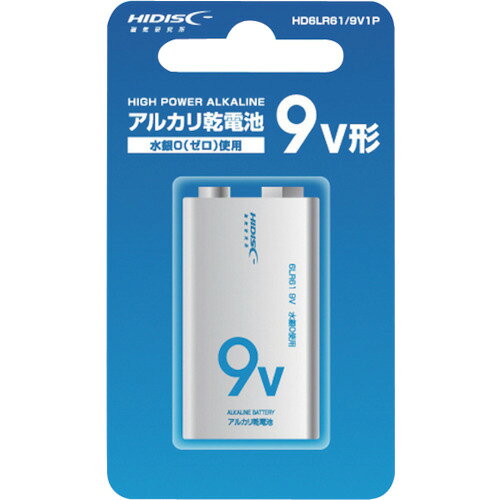 【品番】HD6LR61/9V1P【メーカー】（株）磁気研究所【JAN】4984279720134【販売単位】1個※掲載画像は代表画像です。シリーズ共通の画像を使用している場合があり、お届けは商品名に記載の型番・数量となります。■特長JIS規...