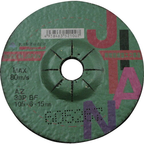 【品番】JTNAZ30P1506【メーカー】富士製砥（株）【JAN】4938463523001【販売単位】25枚※掲載画像は代表画像です。シリーズ共通の画像を使用している場合があり、お届けは商品名に記載の型番・数量となります。■特長ワーク研...