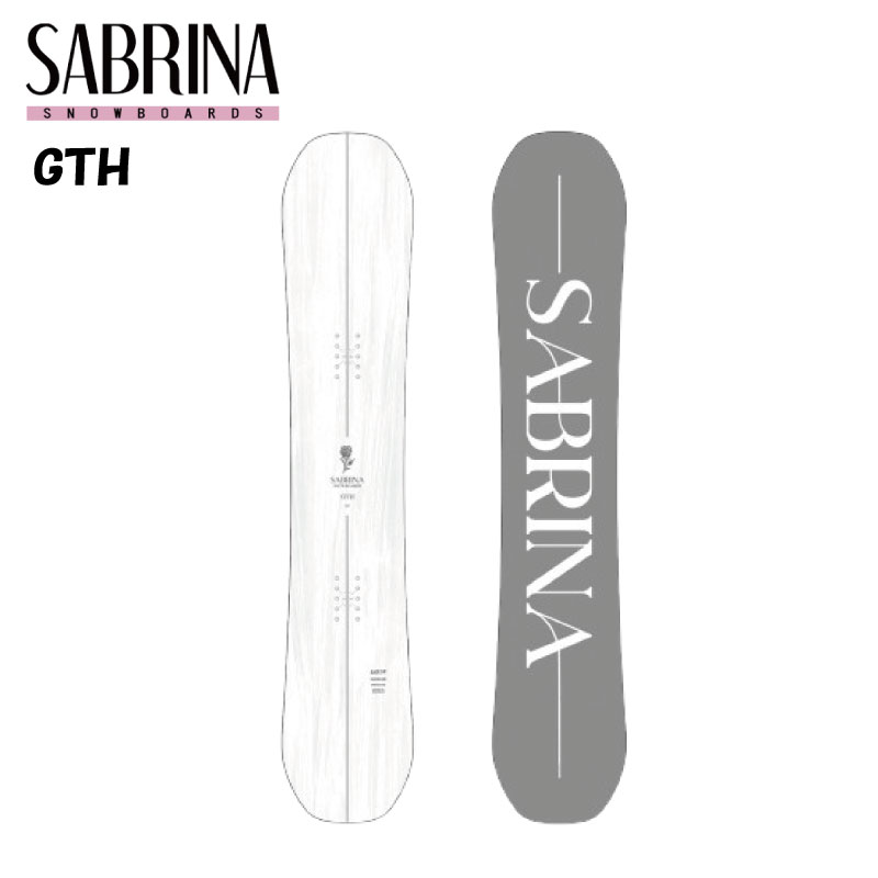 ●ブランド：SABRINA サブリナ ●商品名：GTH Sabrina GTライダーのフィードバックをもとに誕生した、 グラウンドトリックを存分に楽しめるボード。 特徴は操作性の良いハイブリットキャンバーとソフトなフレックス&トーション。 ...