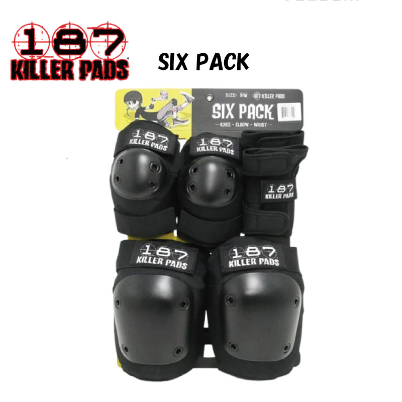 ●ブランド：187KILLERPADS ワンエイトセブンキラーパッド ●商品名：SIX PACK 187KILLER PADSはスケートボード専用のセーフティブランド。 世界のトップライダーやレジェンドスケーターTony Hawk、Chri...