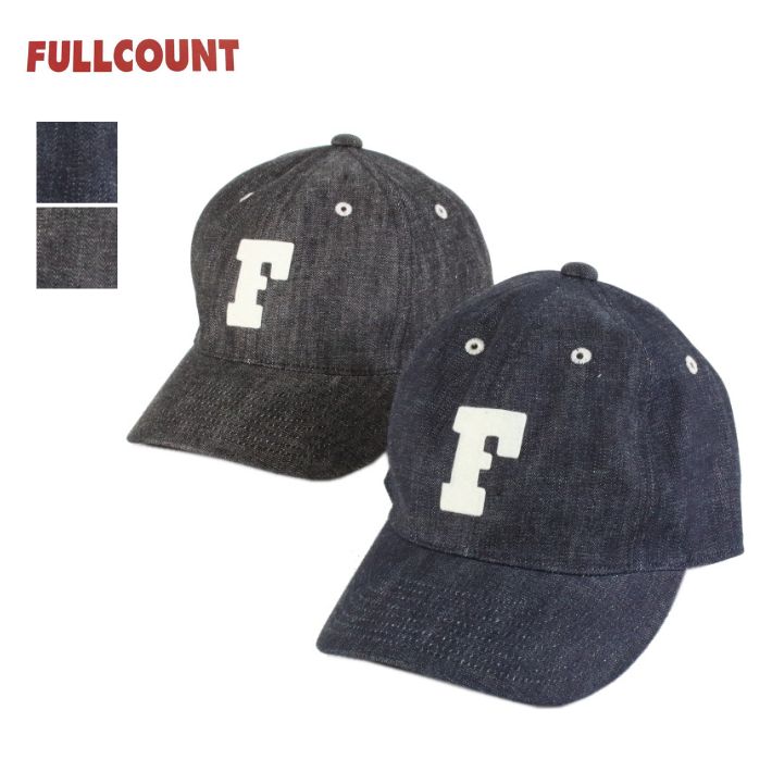 フルカウント定番アイテム「6843 6PANEL DENIM BASEBALL CAP」。 丸みを帯びたオリジナルの型に、1900年代初期のデジタル化されていないフォントで作製した「F」のフェルトワッペンなど細かい箇所まで作り込んだキャップ...