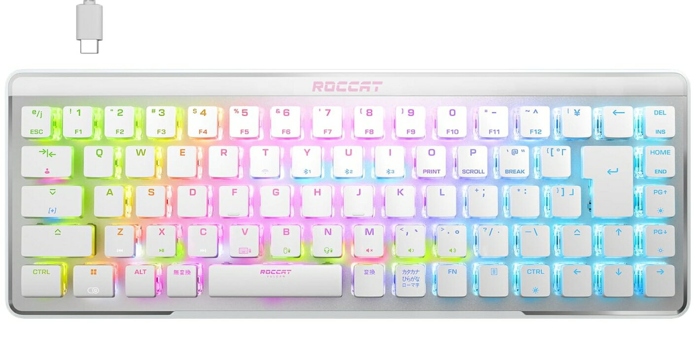 この商品について 65% ミニサイズ テンキーレス - テンキーレスのように矢印キーを搭載しており、かつ机のスペースを確保できます。 2 種類のワイヤレスモード - ゲーミンググレードの 2.4GHz Stellar Wireless でワ...