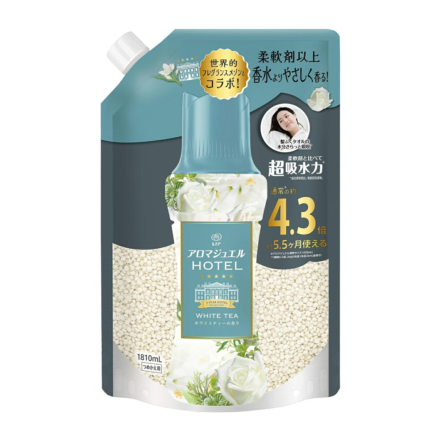 ブランド レノア メーカー P&G 商品の形状 ビーズ 香り ホワイトティーの香り 商品特長 超吸水, 香り長続き 素材の特徴 低刺激性 この商品について ・5つ星ホテルのロビーの香りをお洗濯に。世界的フレグランスメゾンとコラボのレノアアロ...