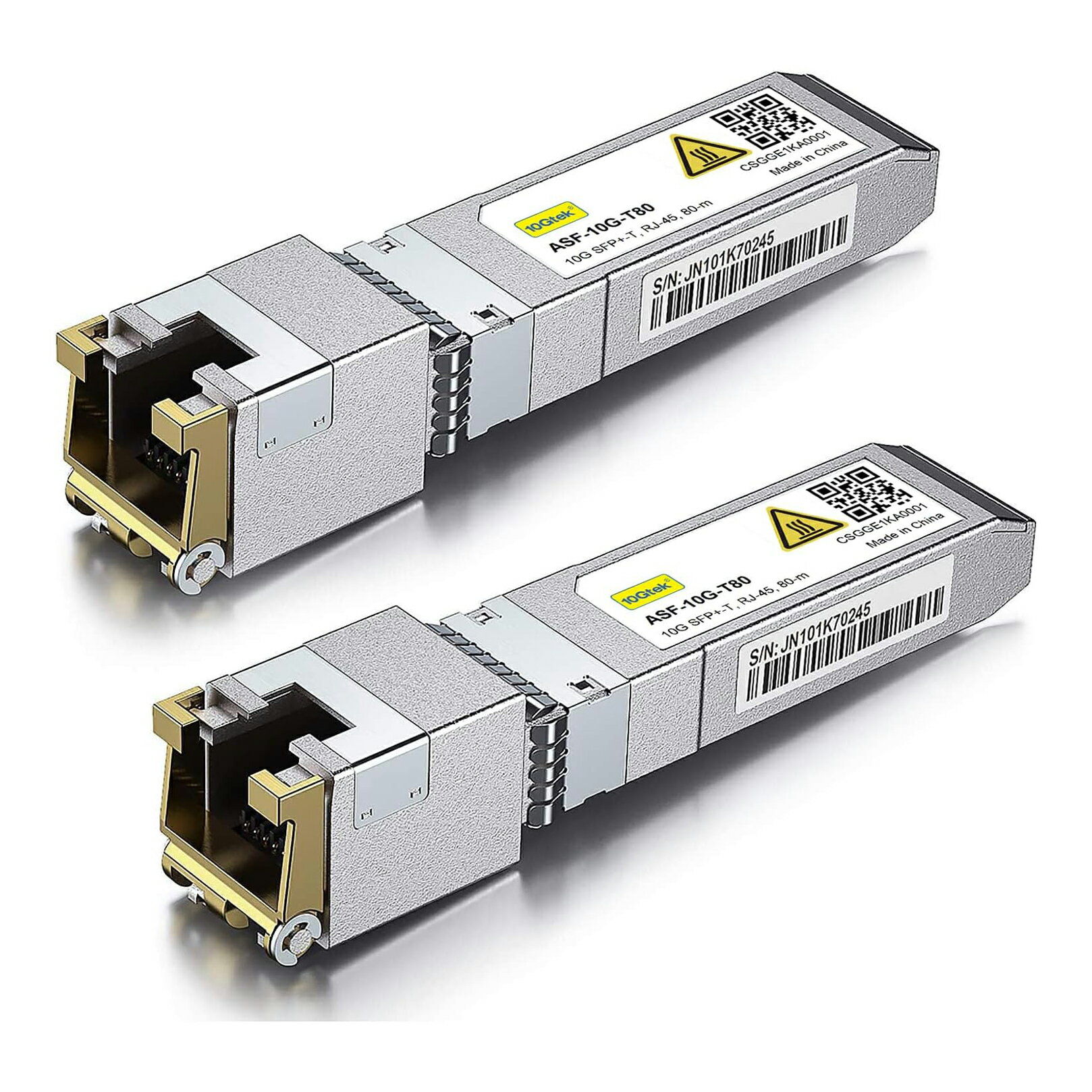 ブランド 10Gtek 対応デバイス SFP-10G-T 電圧 3.3 ボルト この商品について ★データレート：10G 。 IC: Broadcom BCM84891、消費電力≦1.9W（30mバージョンに比べ発熱量が低い） ★インターフ...